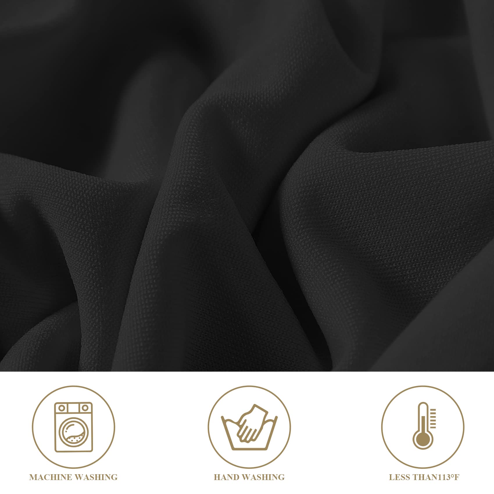magalo 12 Pack Black Spandex Folding Waterproof Chair Cover, Stretch Chair Cover Protector for Wedding, Party, Dining Banquet and Other Special Events