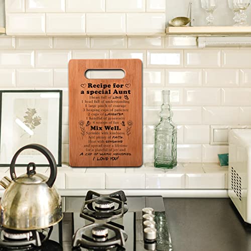 MY-ALVVAYS Aunt Gifts, Gifts for Auntie, Recipe Cutting Board Gift, 7"x11", Double-Sided Use -049