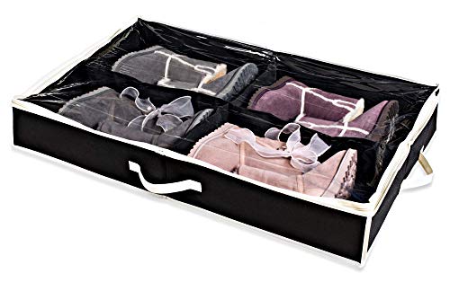 Woffit Under the Bed Boot Organizer Fits 4 Pairs of Large Boots ā Sturdy & Breathable Materials ā Underbed Storage Solution for Kids Men & Women Boots ā Great Space Saver for Your Closet!