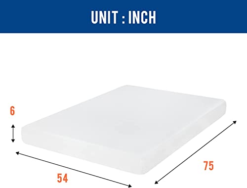 Full Size Mattress 6 Inch Gel Memory Foam Mattress in a Box, Fiberglass Free, Medium Firm Full Mattress for Cooler Sleep Supportive & Pressure Relief, CertiPUR-US Certified