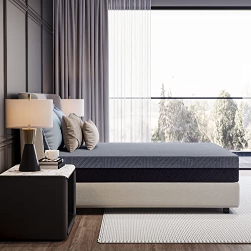 MLILY EGO Copper Full Memory Foam Mattress 10 Inch, Copper Gel Infused Mattress Bed in A Box CertiPUR-US Certified Made in USA, Medium, 54βx75βx10β, Darkgray