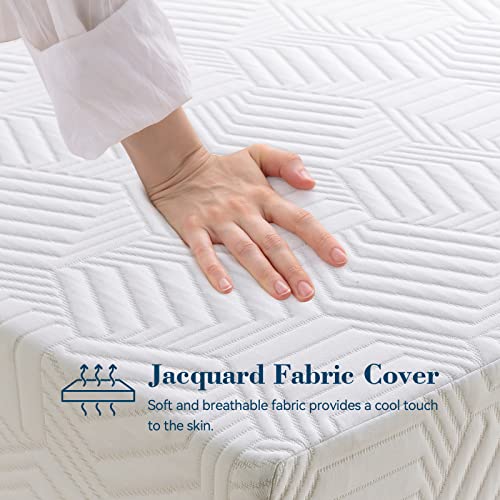 Queen Size Mattress, Made in USA, 10 Inch Green Tea Memory Foam Mattress, Bed in a Box, CertiPUR-US Certified, Medium Firm