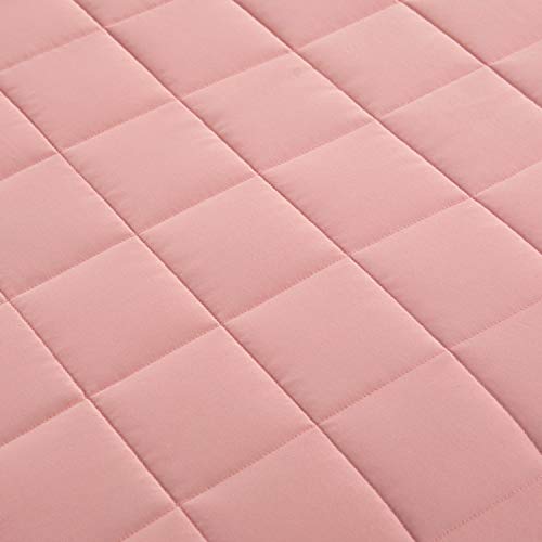 Well Being CBD 15 Pound Weighted Microfiber Blanket, Blush