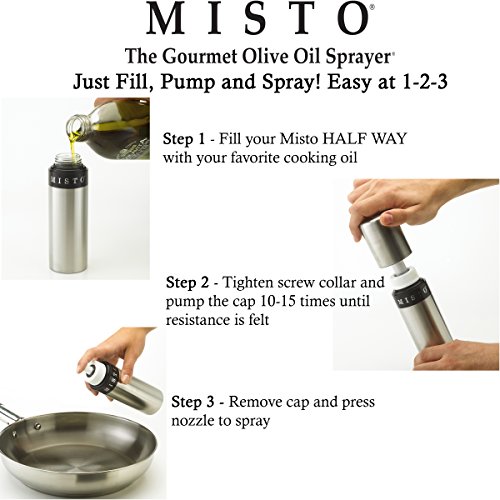 Misto Aluminum Olive Oil Sprayer, Tomato -