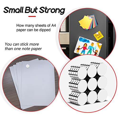 VSKIZ Refrigerator Magnets 50 Pcs, 10x3mm Tiny Round Disc Small Magnets, Muti-use Premium Neodymium Fridge Magnets Rare Earth Magnets, Whiteboard Magnets for Crafts, DIY, Office, Dry Erase Board
