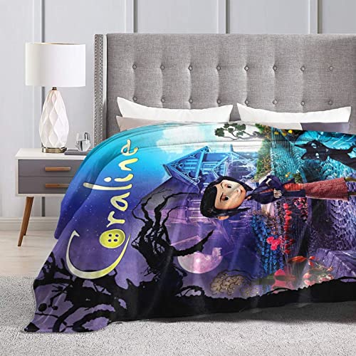 Suping Horror Blanket Ultra-Soft Micro Fleece Blanket Throw All Season Fuzzy Lightweight Throw Blankets for Office Company Home Couch Bed Sofa 50inchX40inch, Black-1