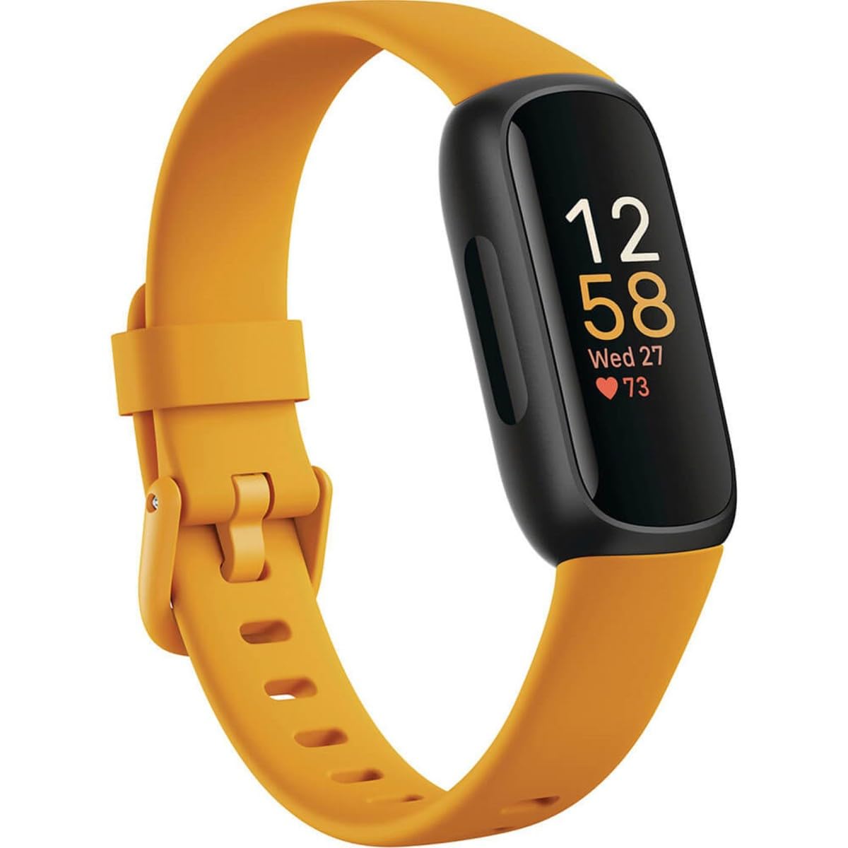 Fitbit Inspire 3 Health &-Fitness-Tracker with Stress Management, Workout Intensity, Sleep Tracking, 24/7 Heart Rate and more, Morning Glow/Black, One Size (S & L Bands Included)