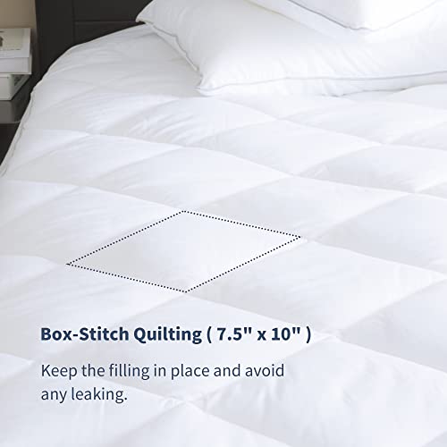 Sunflower King Mattress Pad, Hypoallergenic Cotton Mattress Cover, 18-22" Extra Deep Pocket Quilted Protector, Breathable&Noiseless