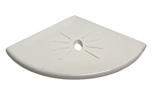 Tenedos Resin Bathroom Corner Shower Shelf Tile Flatback Wall Mounted (Cream)