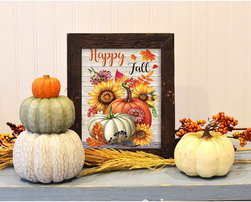 GESOON Fall Diamond Painting Kits for Adults Beginners Round Full Drill 5D DIY Pumpkin Diamond Art Kits Sunflowers Picture Art for Home Wall Decor 12x16inch
