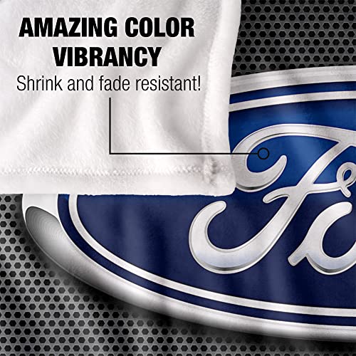 Ford Blanket, 50"x60" Oval Logo Metallic Silky Touch Super Soft Throw Blanket