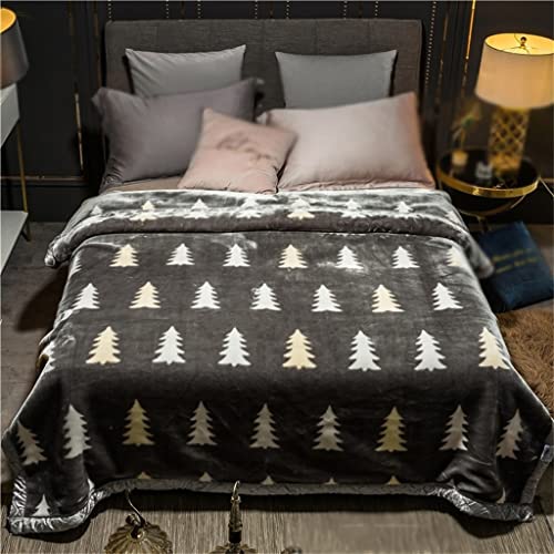 YLLWH Flowers Printed Fleece Sheet Blanket Sofa Cover Blanket Soft Warm Thick Bedspread Rugs Vintage Blooming (Color : D, Size : 200X230cm)