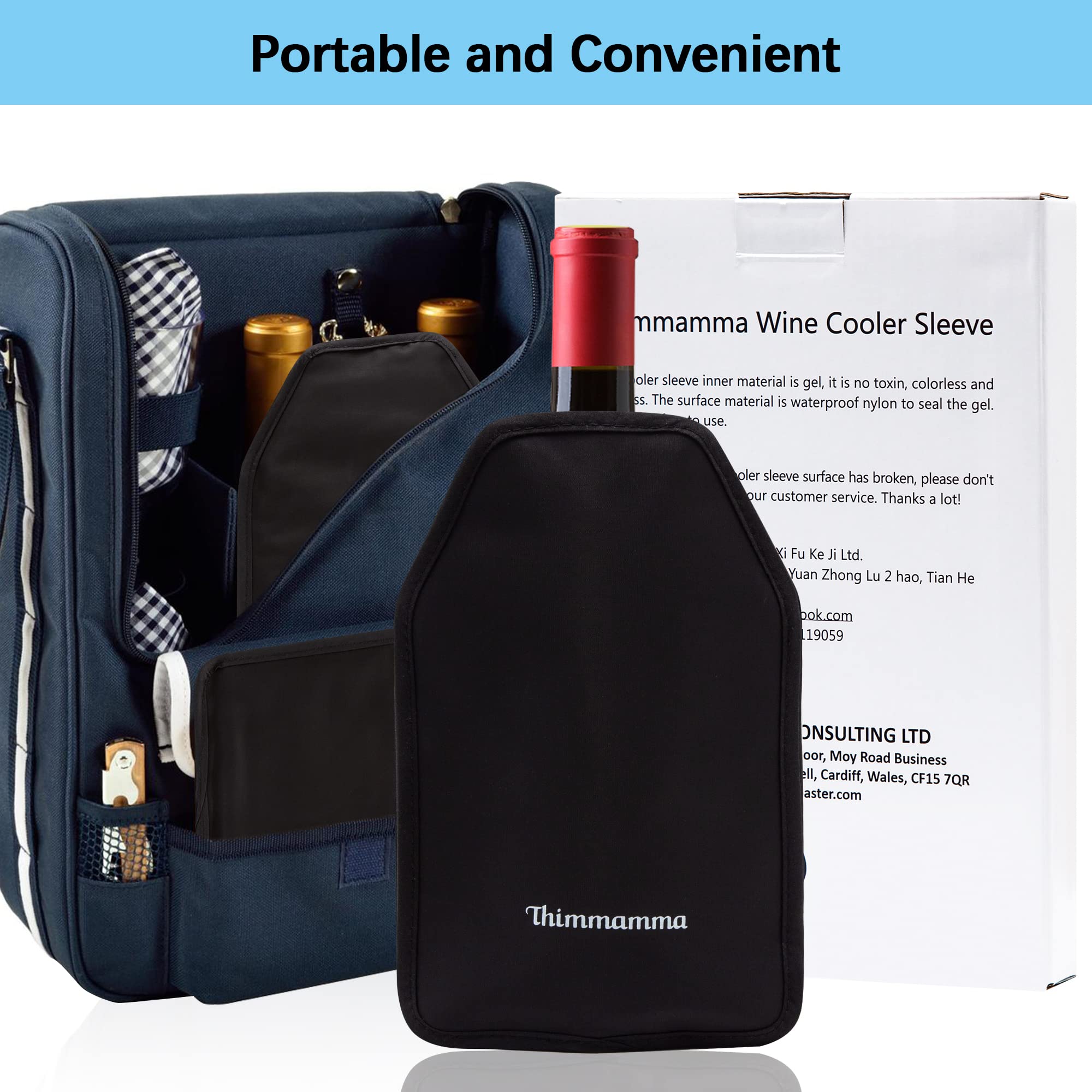 Wine Cooler Sleeve, Wine Bottle Gel Cooler Sleeve Freezer Chiller, Long Lasting Keep Wine Cool and Chill Sleeve for Prosecco Champagne Beer Wine Bottles