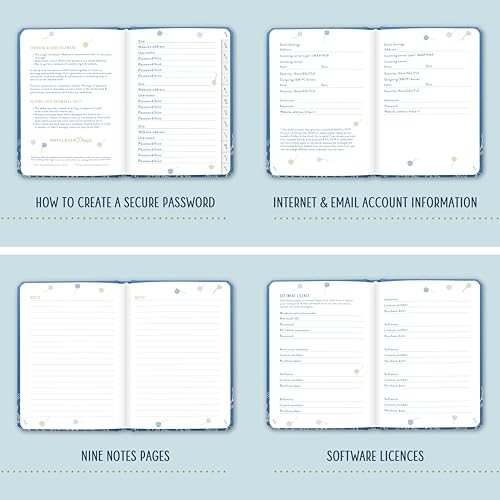 Boxclever Press Password Book. Never Forget a Password Again! Untitled Password Keeper Book to Keep Your Internet Details Safe. Password Book with Alphabetical Tabs for Home Or Office - 6 x 4.5''