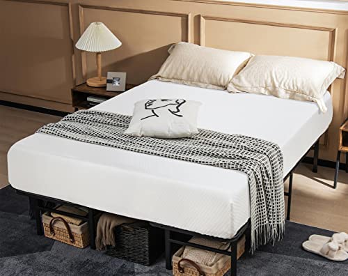 8 inch Queen Size Mattress with Cover, Cooling Gel Memory Foam Queen Mattress for a Cool Sleep & Pressure Relief, Medium Firm Mattress Pad Queen Mattresses, Bed in a Box, CertiPUR-US Certified