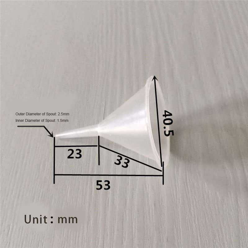 Mini Clear Funnel 10-Pcs Narrow Neck Perfume Funnel Polyethylene Small Funnel Kitchen Use Plastic Funnels for Lab, Water Bottle, Powder,Capsule,Oils, Filling Bottles, Urn Funnel Filling Kit