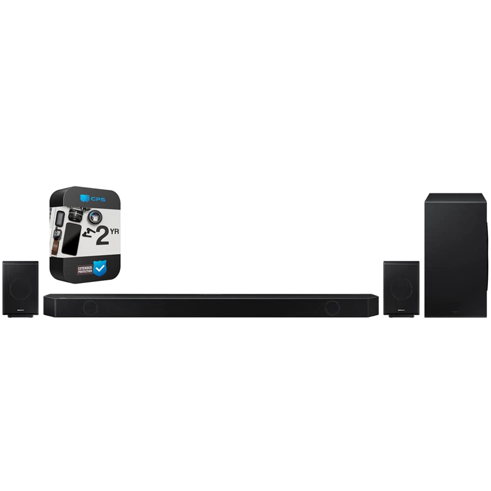 SAMSUNG HW-Q990B/ZA 11.1.4ch Soundbar with Wireless Dolby Atmos/DTS:X and Rear Speakers 2022 Bundle with 2 YR CPS Enhanced Protection Pack