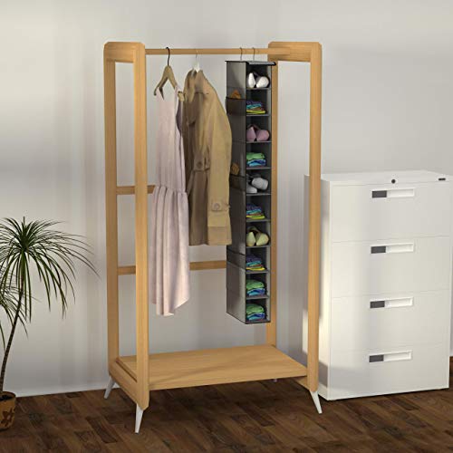 coastal rose Hanging Shoe Organizer for Closet, 10-Tier Shoe Organizers and Storage, Space Saving Shoe Holder Rack Hanger