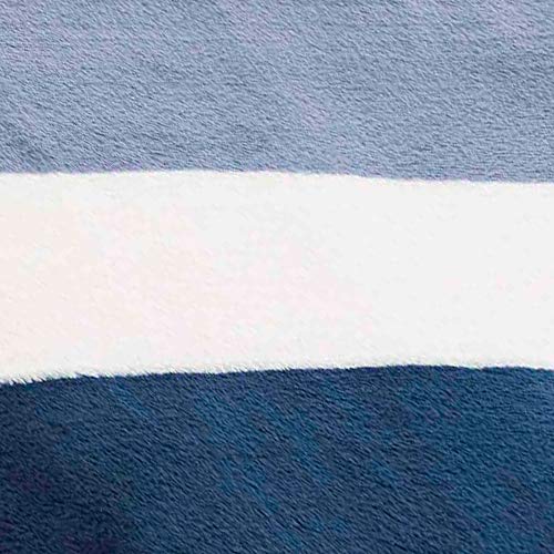 Nautica - Throw Blanket, Super Soft & Cozy Fleece Bedding, Stylish Home Decor, Dorm Room Essentials (Awning Stripe Blue, Throw)