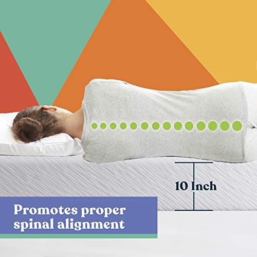 EARLY BIRD Essentials 10 Inch Gel Memory Foam Mattress, Full, Dual Layer Comfort