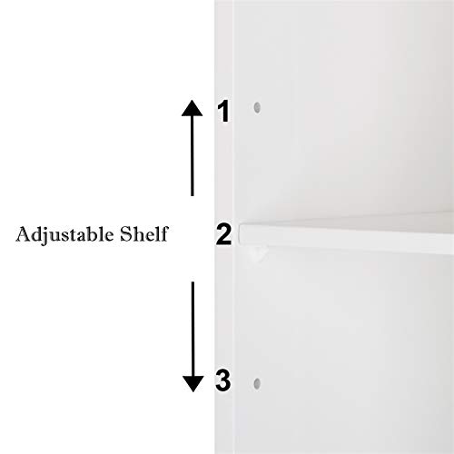 DOLFISH Bathroom Cabinet Wall Mounted, Multifunction and Space Saving for Bathroom Space MDF Painted Surface with Mirror Single Door and 2 Adjustable Shelves, White