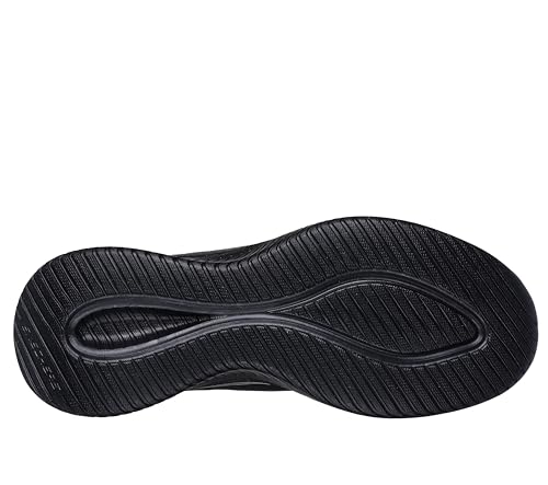 Skechers Men's Ultra Flex 3.0 Right Away Hands Free Slip-in Sneaker Loafer, Black/Black, 11.5
