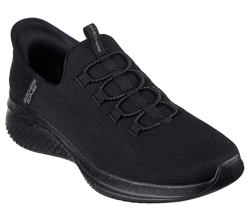 Skechers Men's Ultra Flex 3.0 Right Away Hands Free Slip-in Sneaker Loafer, Black/Black, 11.5