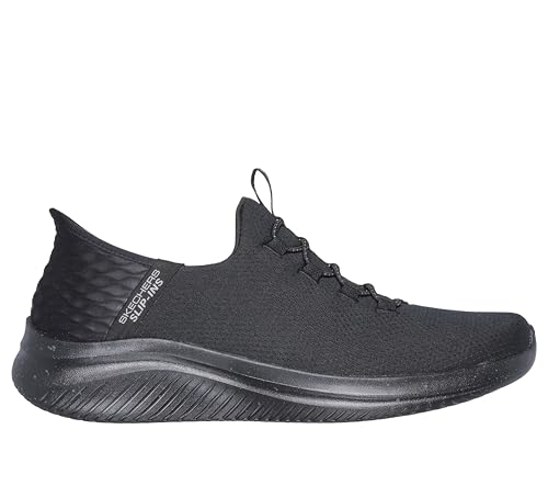 Skechers Men's Ultra Flex 3.0 Right Away Hands Free Slip-in Sneaker Loafer, Black/Black, 11.5