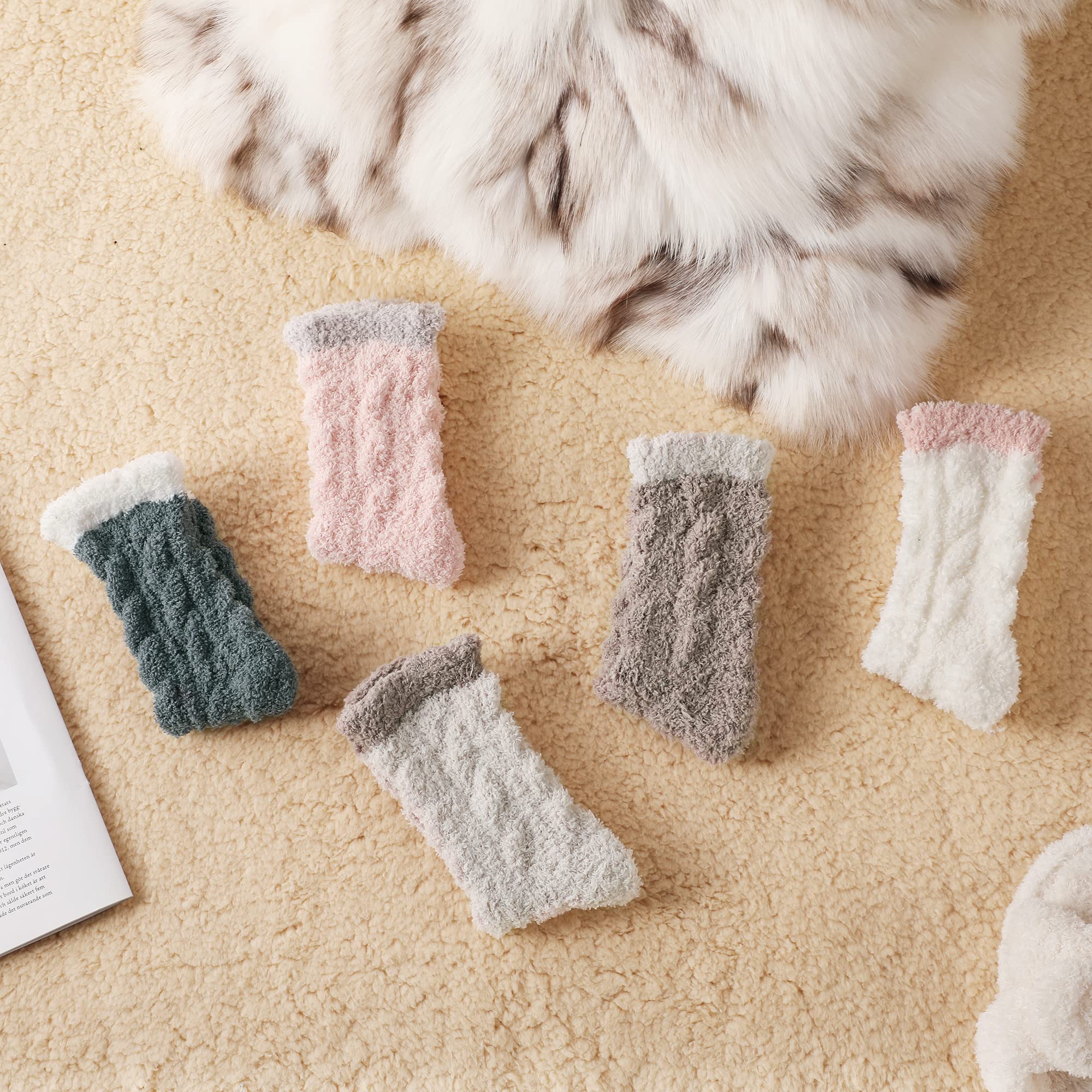 Fuzzy Socks for Women - Womens Fuzzy Socks Fluffy Cozy Socks Warm Socks for Women Slipper Socks Soft Comfy Sleeping Socks Gift for Women