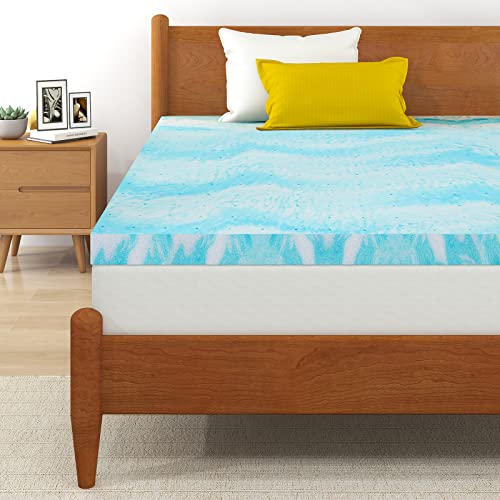 Mattress Topper, 2 Inch Gel Memory Foam Mattress Topper, Queen, CertiPUR-US Certified