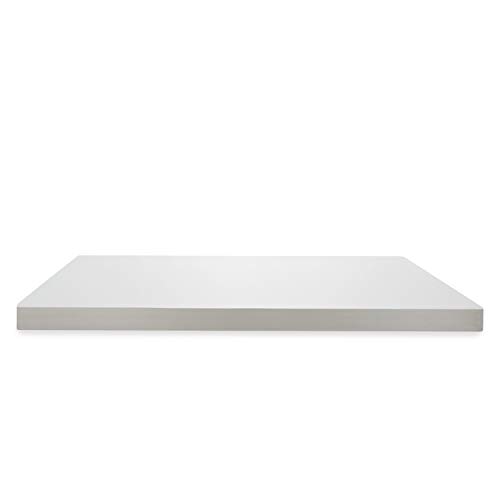Mellow 4 Inch Memory Foam Mattress Topper with Cover, Calming Green Tea Infusion, Queen