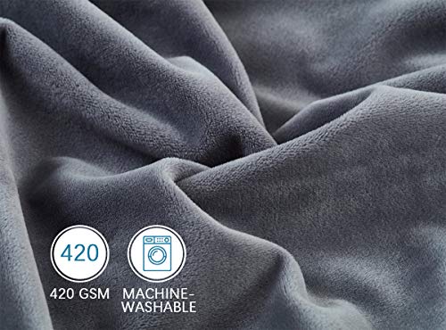 Roomate Weighted Blanket & Removable Cover - Resist Water Spills, 2 Models for Kids and Adults - Cool Breathable Inner & Ultra-Soft Minky Fleece Cover , Grey, 36''48''- 7LB