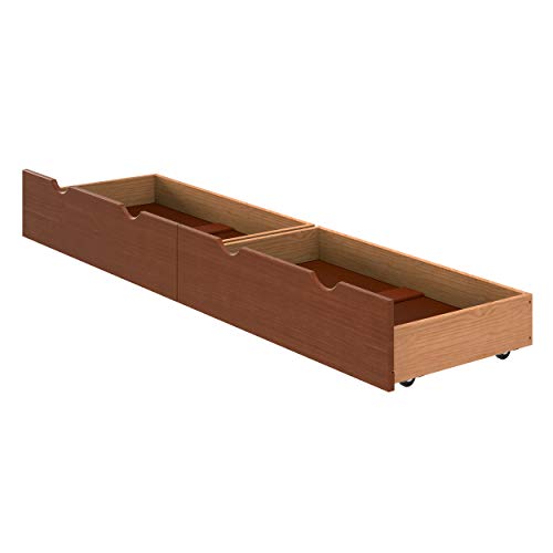 Alaterre Furniture Storage, Set of 2, Chestnut Underbed Drawers, 37*20.38*9.38inch
