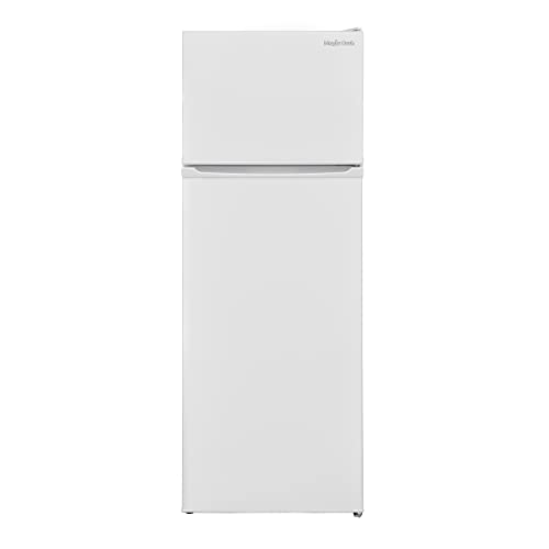 Magic Cool MCR74V0W Apartment Refrigerator Freestanding Slim Design Full Fridge with Top Freezer for Condo, House, Small Kitchen Use, White