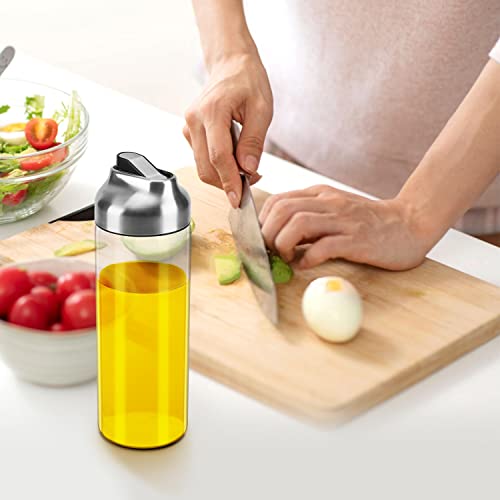 Aelga Olive Oil Dispenser - 14 OZ Glass Oil and Vinegar Dispenser Set - Oil Dispenser Bottles for Kitchen No Drip-Set of 2
