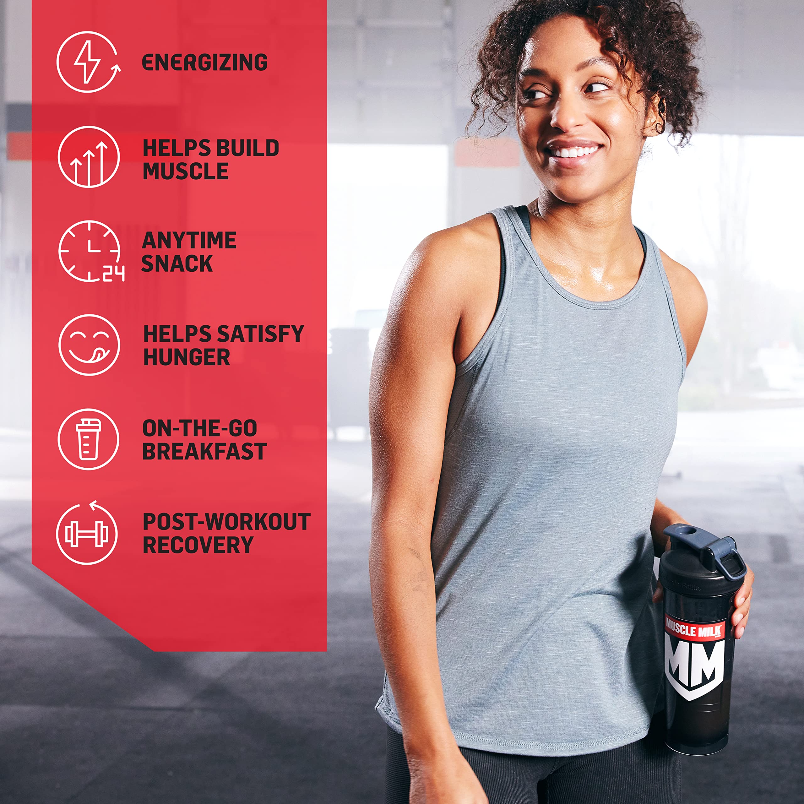 Muscle Milk Genuine Protein Powder, Strawberries ‘N Crème, 1.93 Pounds, 12 Servings, 32g Protein, 3g Sugar, Calcium, Vitamins A, C & D, NSF Certified for Sport, Energizing Snack, Packaging May Vary
