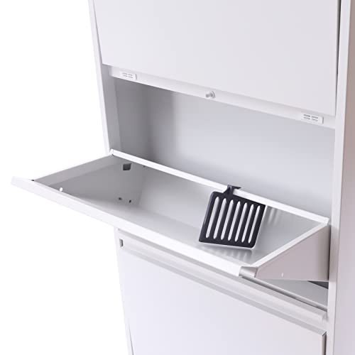 LUOSHALIYA 3 Drawer Shoe Storage Cabinet Wall-Mounted and No-Assembly Shoe Cabinet Holds 9 Shoes, Storage Shoe Rack for Entryway Hallway and Corridor(White)