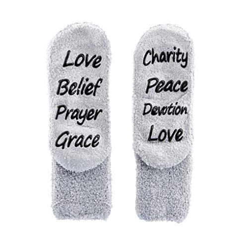 Bloom Enterprise Scripture Blanket - Religious Throw Blanket Makes Ideal Christian Gifts for Women - Prayer Blanket Has Bible Verse Joshua 1:9, Healing Blanket for Women & Christian Socks (Teal)