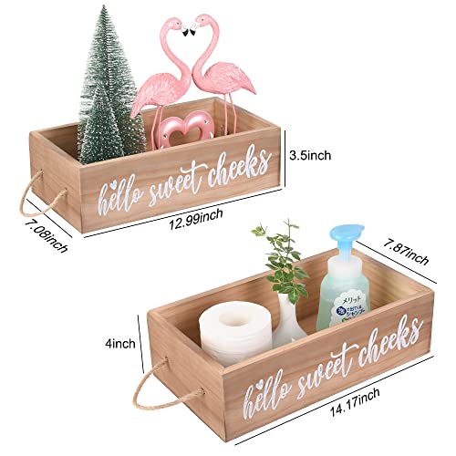 Bathroom Decor Box-2 Sides Printed Toilet Paper Holder,2 Pack, Exquisite Craft Bathroom Storage Organizer,Interesting Bathroom Decoration Cute Bathroom Decoration
