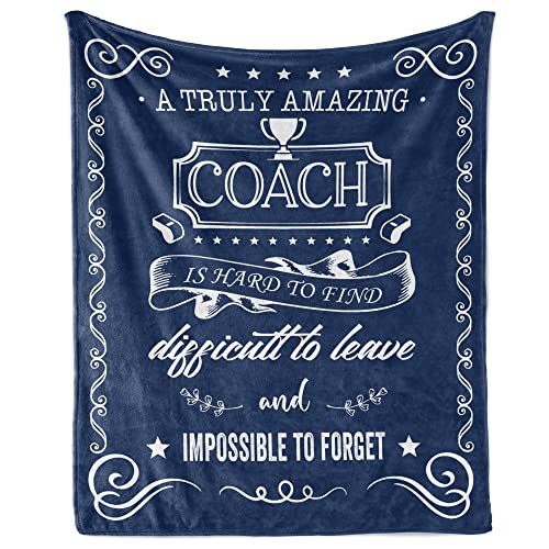 Coach Gifts Blanket 60"×50" - Best Coach Gifts For Men Women - Basketball Coach Gifts - Cheer Gifts For Coach - Football, Hockey, Baseball, Softball, Gymnastics Coach Appreciation Gift Throw Blanket