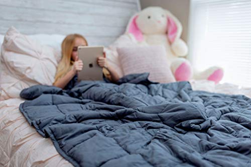 Earth's Pearl 15 lbs Premium Quality Year Round Comfort β Cooling Weighted Blanket | 48 x 72 inches | Perfect for Adults, Big Kids and Teens