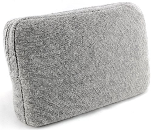 Jet&Bo 100% Pure Cashmere Travel Set: Blanket, Eye Mask, Socks, Carry/Pillow Case Gray