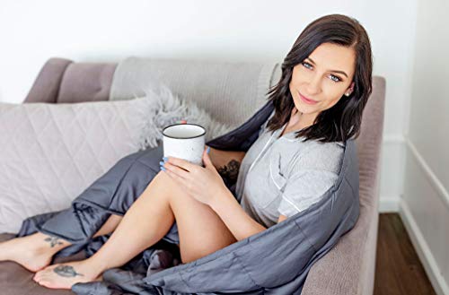 Earth's Pearl 15 lbs Premium Quality Year Round Comfort β Cooling Weighted Blanket | 48 x 72 inches | Perfect for Adults, Big Kids and Teens