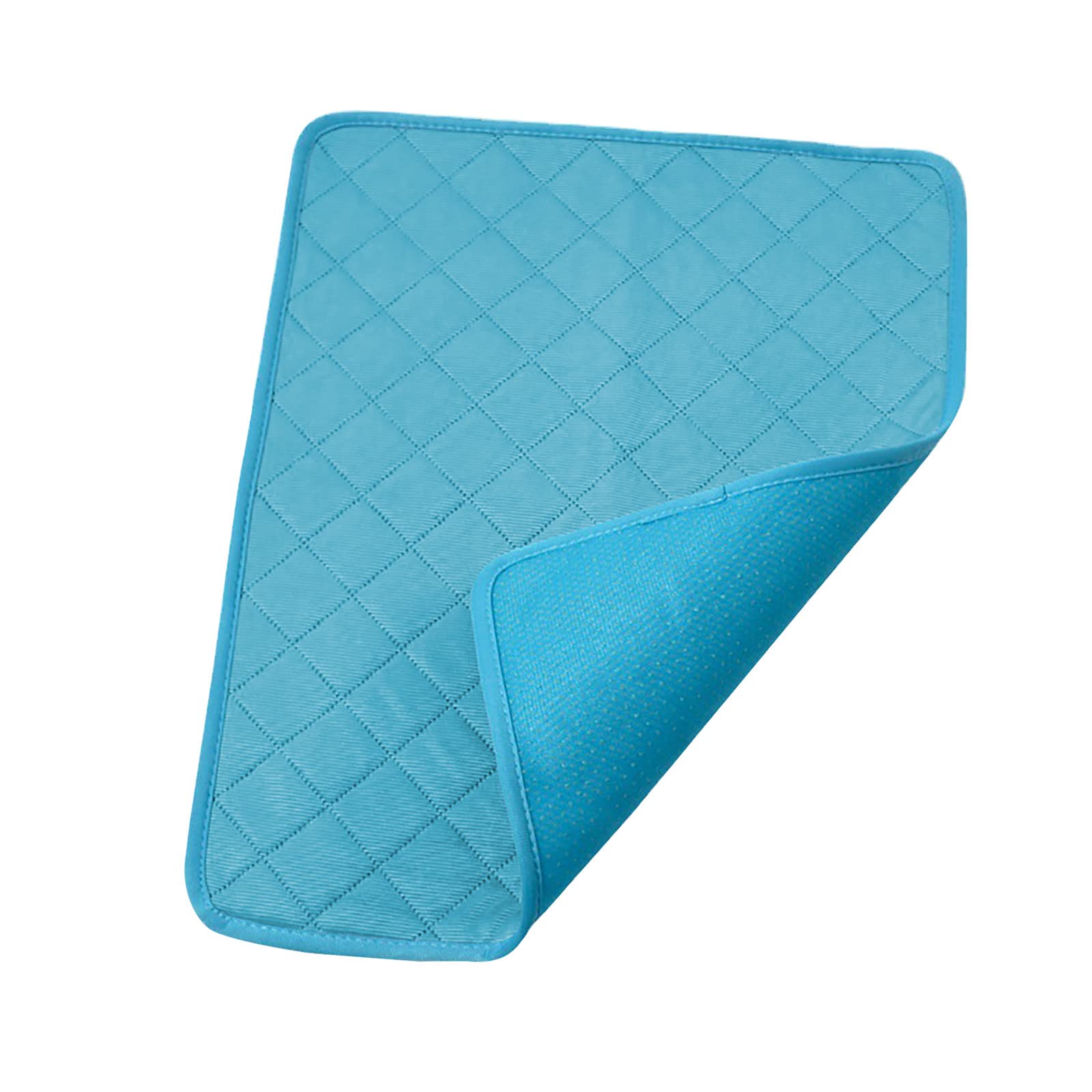 TGone Dog Cooling Mat Ice Silk Summer Pet Self Cooling Mats Washable Portable Keep Cool Pad for Dogs Cats Pets Cooling Gel Mat for Dogs (Blue, L)