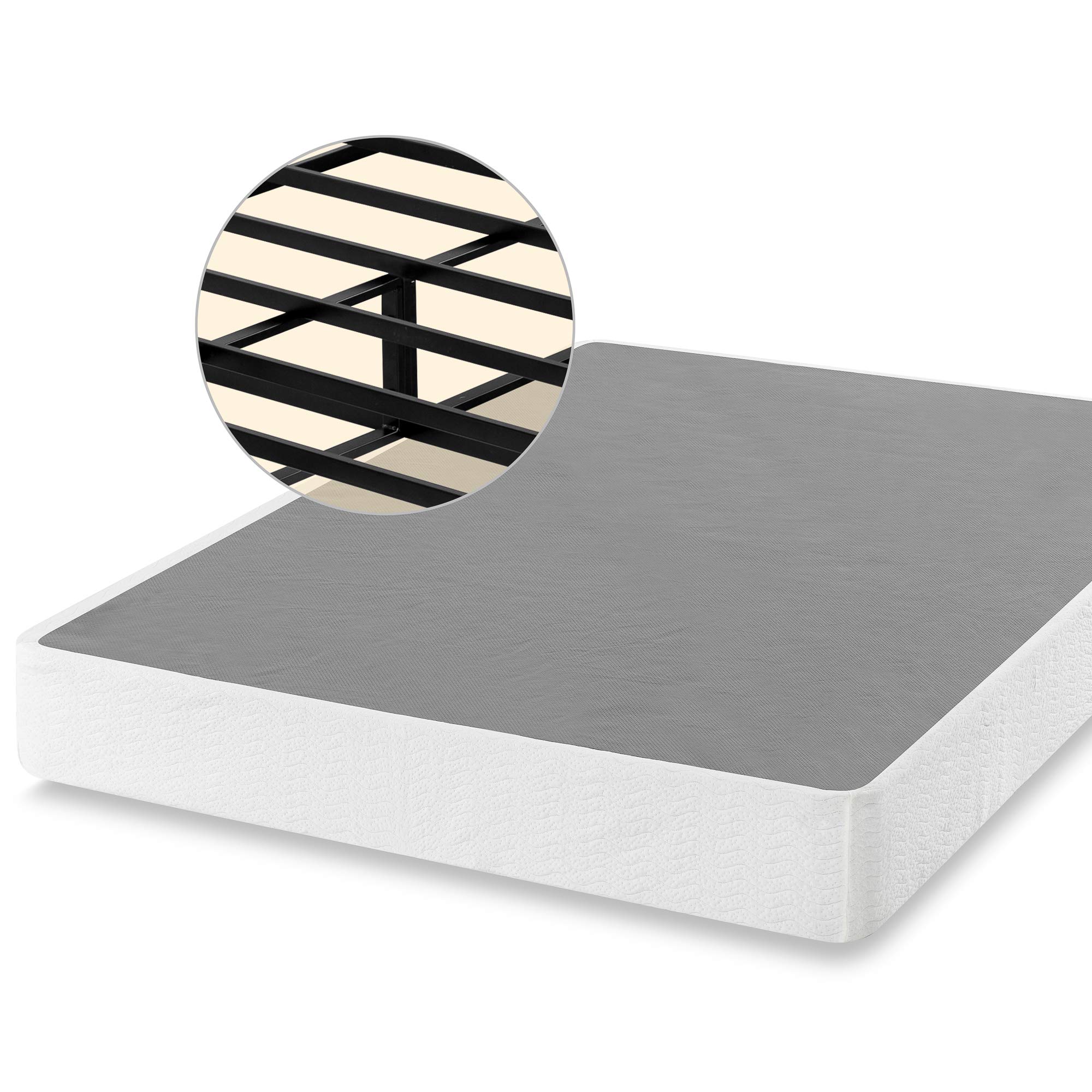 Zinus 12 Inch Green Tea Memory Foam Mattress, California King & 9 Inch Metal Smart Box Spring/Mattress Foundation/Strong Metal Frame/Easy Assembly, California King, Black