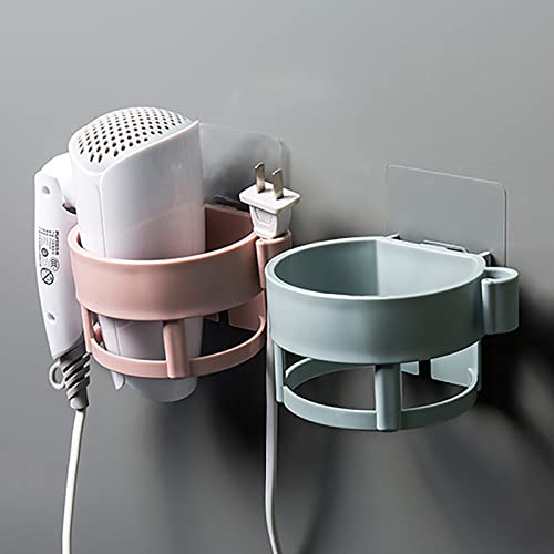 BLMIEDE Hair Dryer Holder Bathroom Hair Dryer Holder Hair Care Tools Holder Wall Mount Home Organization Must Haves (Beige, One Size)