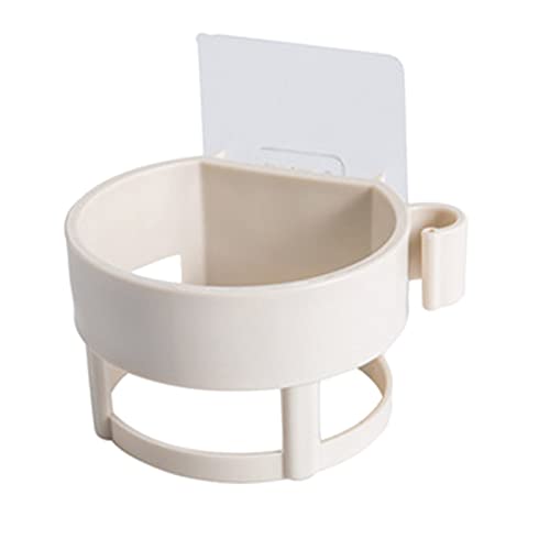 BLMIEDE Hair Dryer Holder Bathroom Hair Dryer Holder Hair Care Tools Holder Wall Mount Home Organization Must Haves (Beige, One Size)