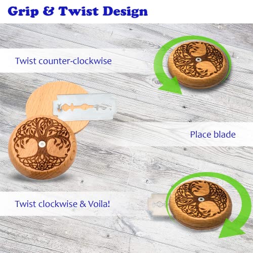 Ufo Bread Lame Scoring Tool - Bread Lame Cutter for Sourdough Bread Bakers Bread Razor Scorer Blade Banneton Cutter Scoring Knife Making Bakers Lame Handcrafted Lame with Ebook and 5 Razor Bladesā¦