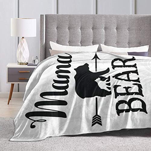 Mama Bear Throw Blanket Quilt Bedspread Fleece Flannel Soft Couch Home Decor Luxurious Warm Cozy for All Seasons ((M 60"x50" INCH), Mama Bear11)