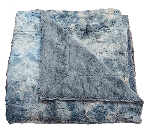 WOLF CREEK BLANKET Double Soft Comfort Blanket Large Arctic Frost Super Soft Cozy Double Sided Warm Throw for Couch or Bed. Thick Two Sided Fuzzy Plush and Minky. 65x50